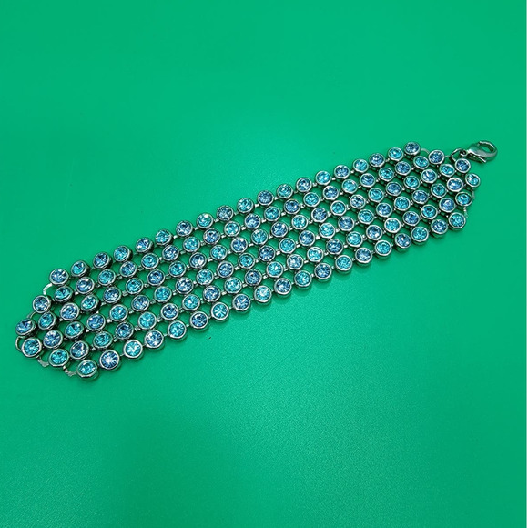 Rhinestone | Jewelry | Vintage Aurora Borealis 6row Rhinestone Bib ...